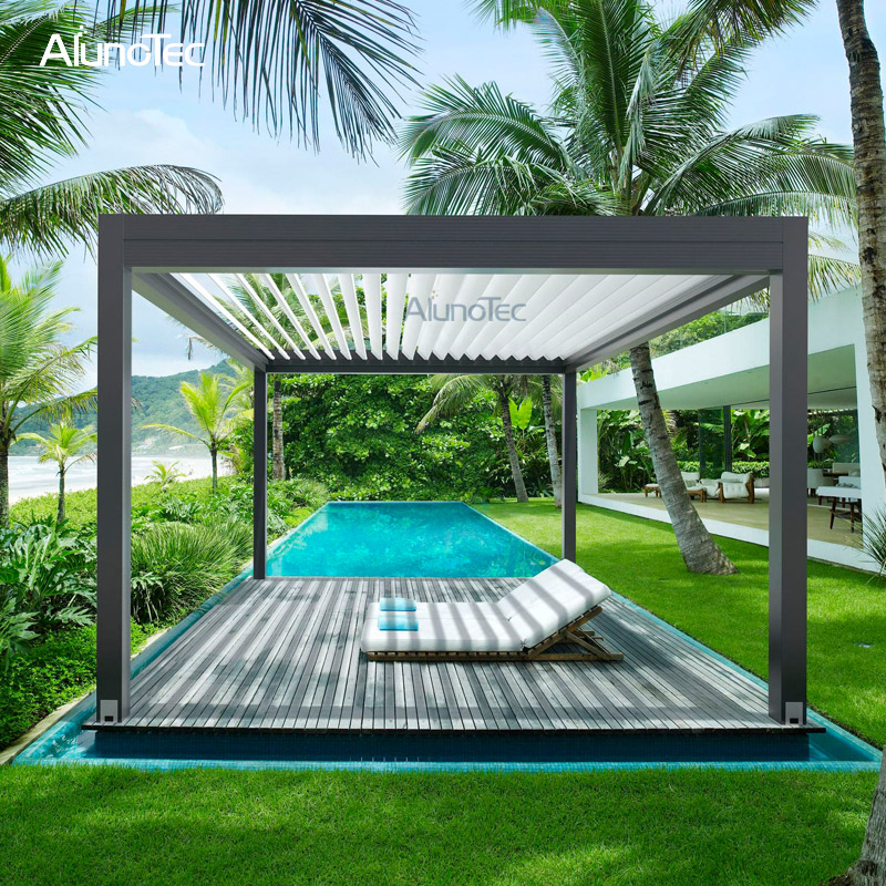 Garden pergola Waterproof Retractable Gazebo 3x3 With Electric System ...